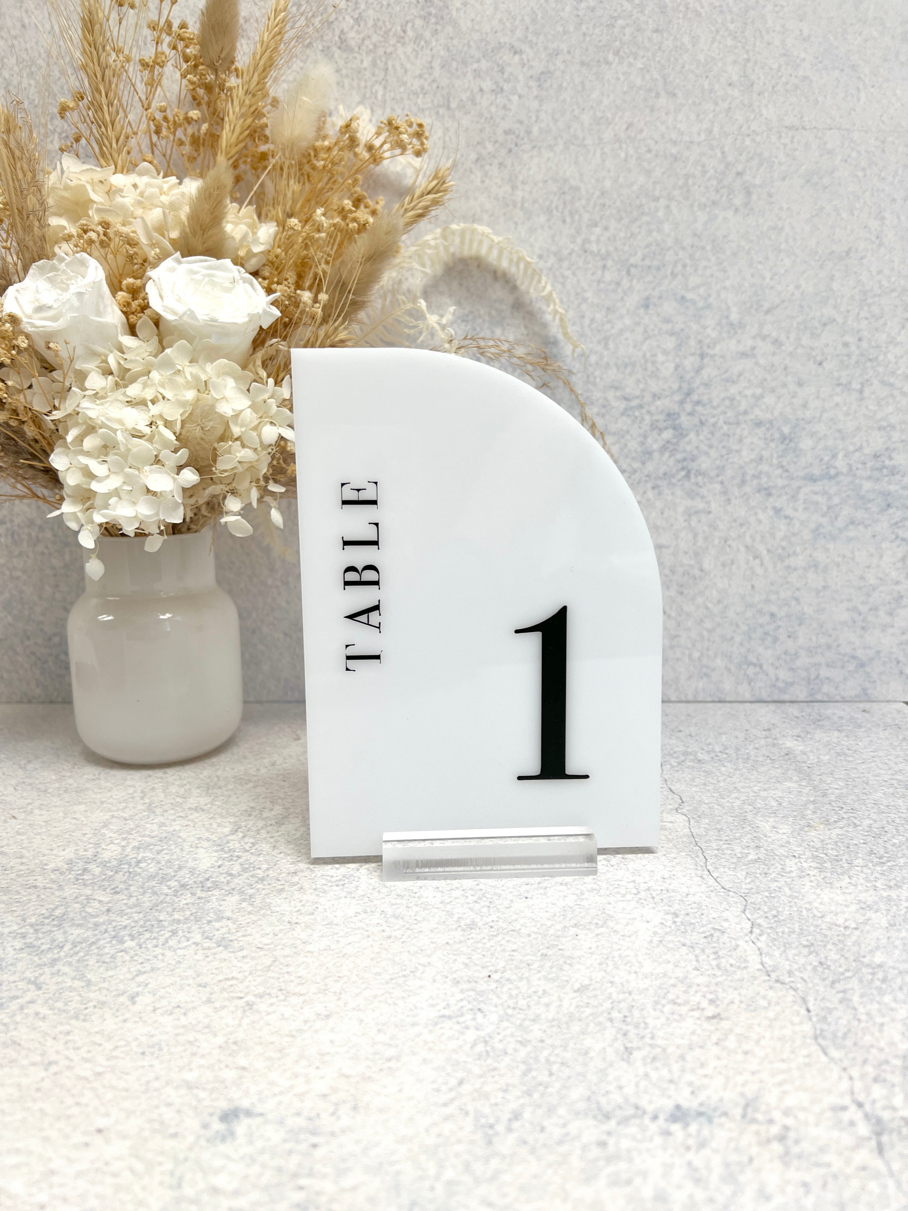 Half Arch Table Number - Bodoni - Wedding Table Number - Wedding Decor ...