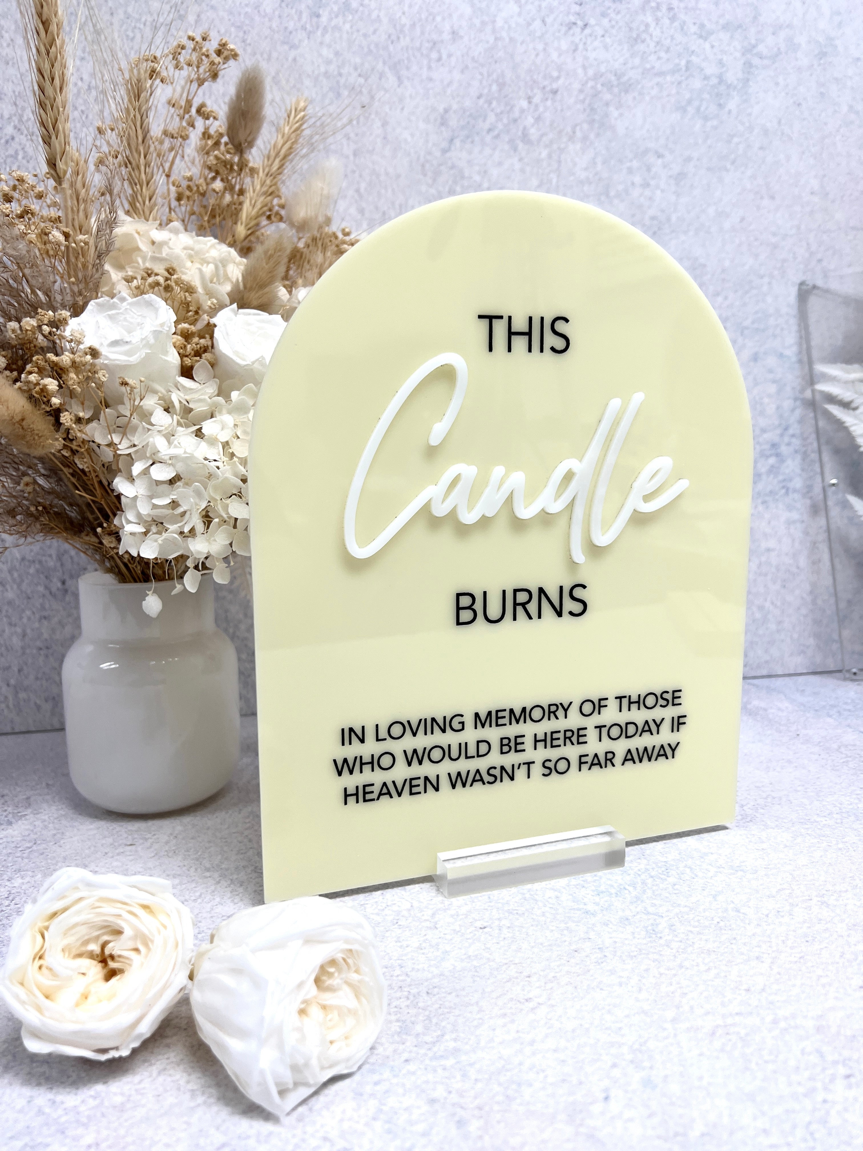 Eternal Remembrance: Acrylic Memorial Sign - 3D – MissPaperCut