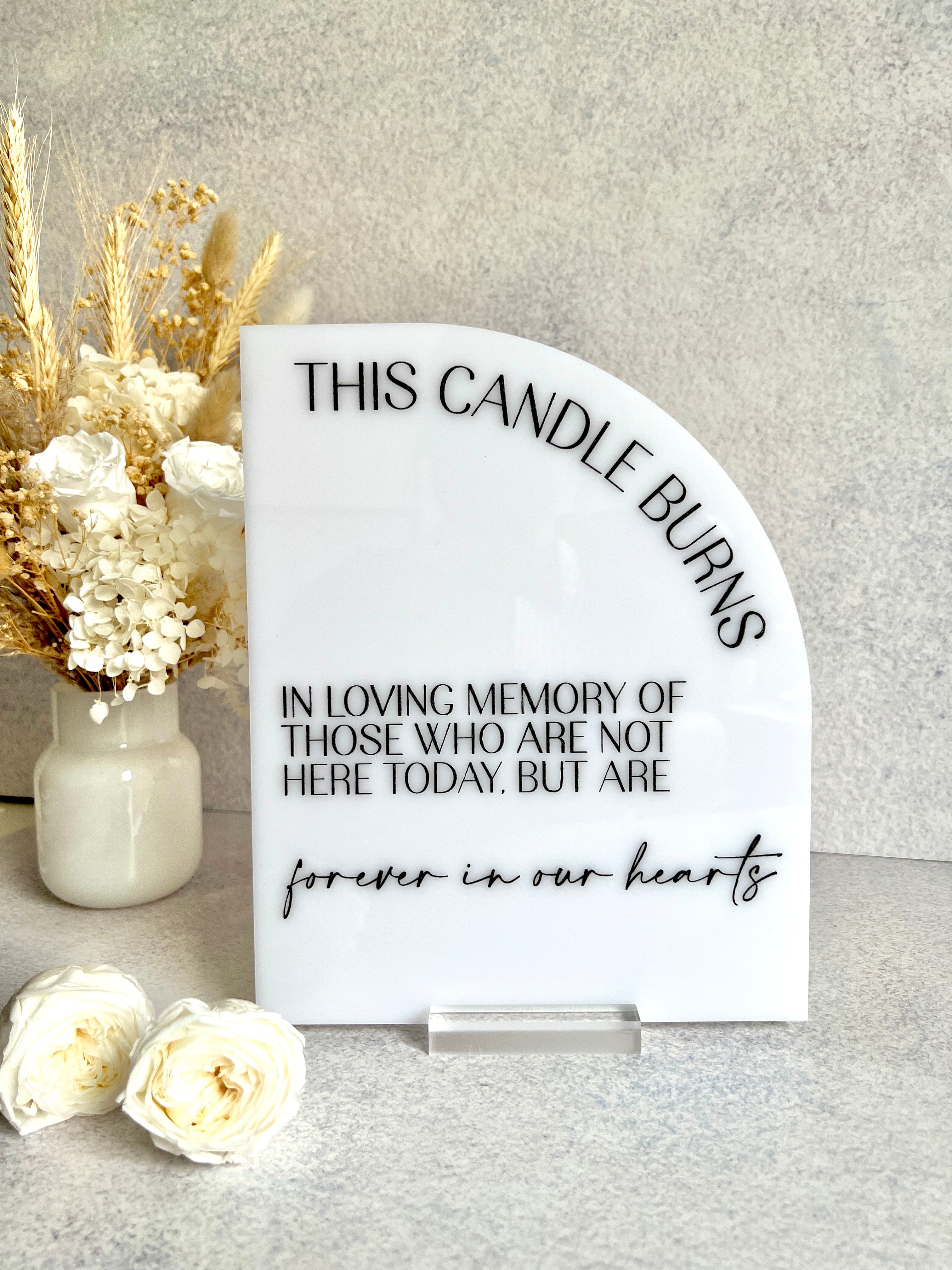 Eternal Remembrance: Acrylic Memorial Sign - Half Arch – MissPaperCut