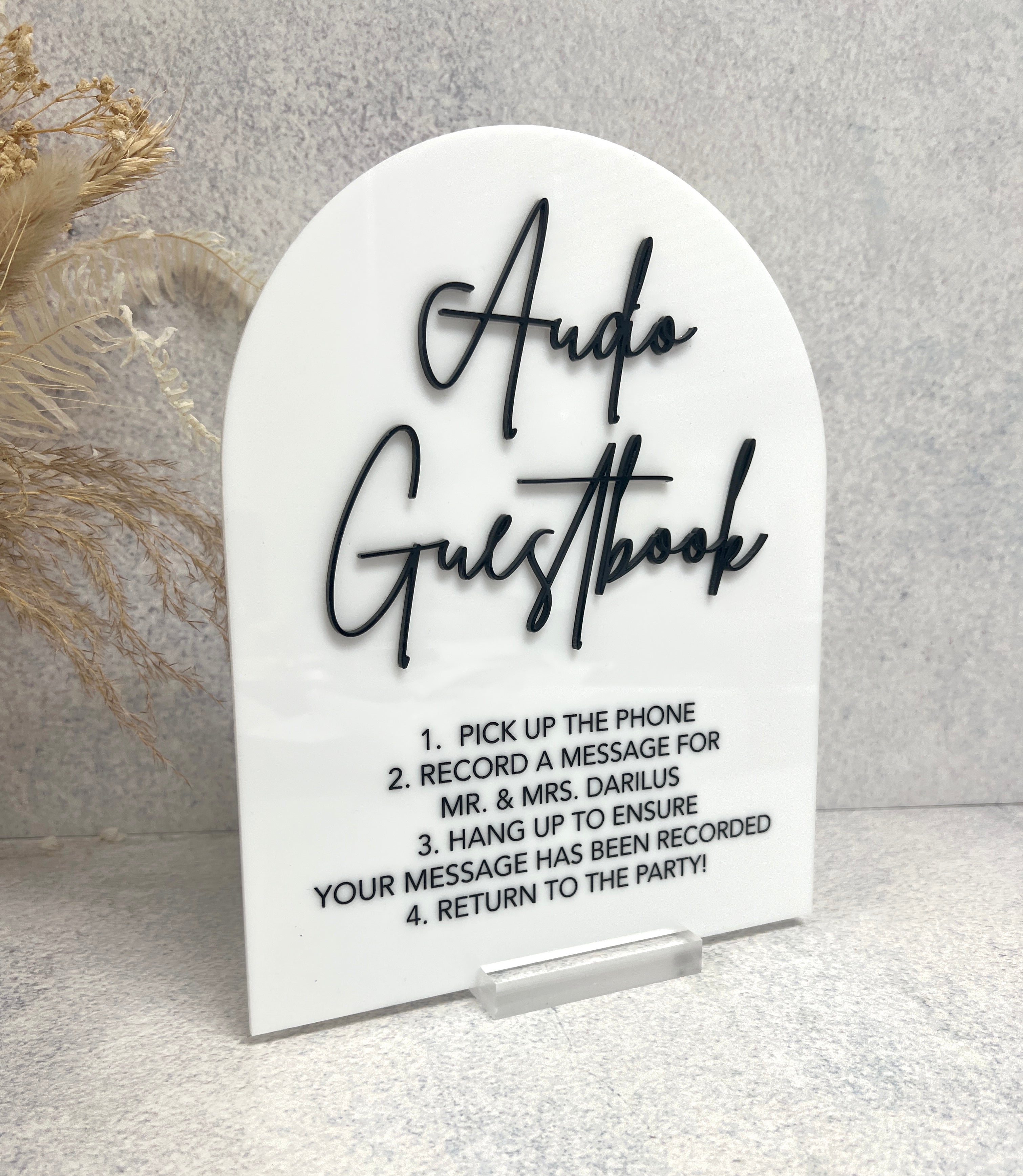 3D Audio Guestbook Arch Sign – MissPaperCut