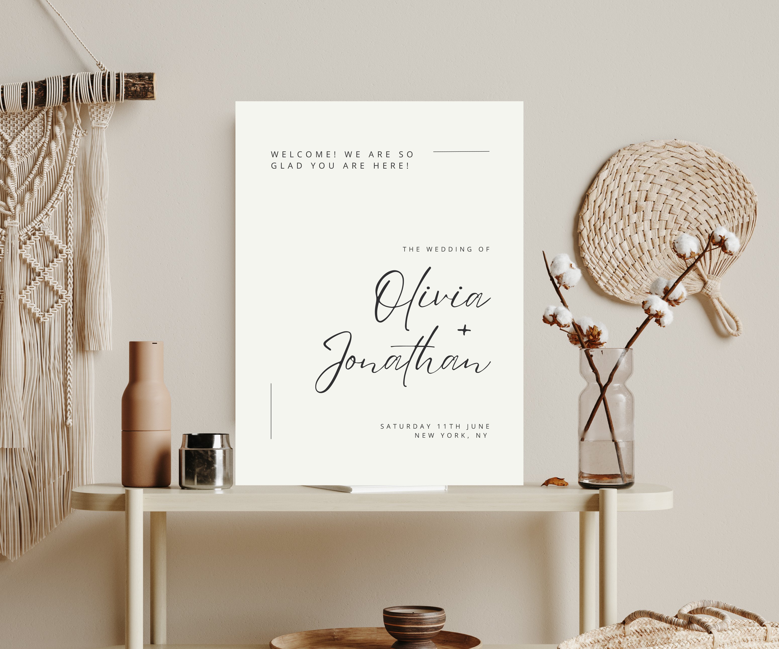 Welcome Sign - Foam Print - Wedding – MissPaperCut